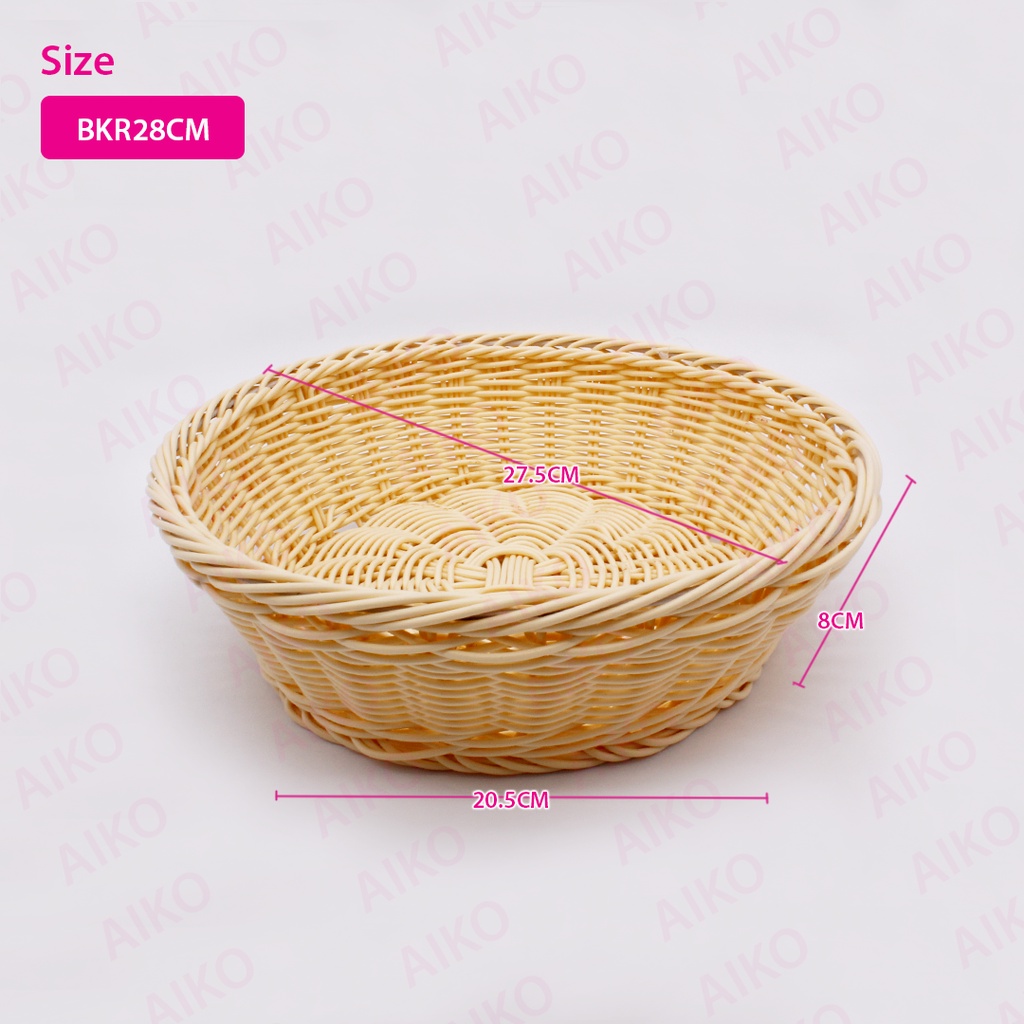 (AIKO) BASKET RATTAN/FRUIT/ MULTIPLE DESIGN / BAKUL PELBAGAI DESIGN | Shopee Malaysia