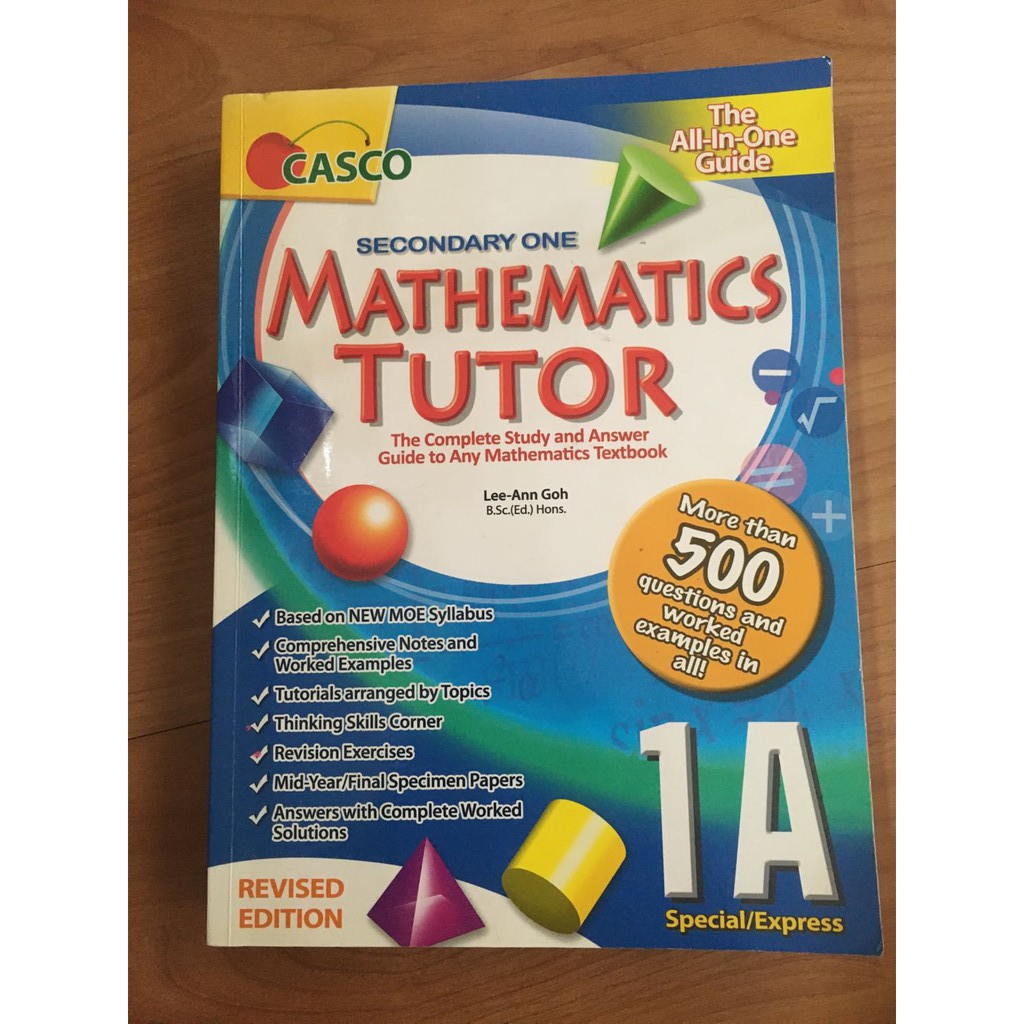 2nd hand - CASCO MATHEMATICS TUTOR - SINGAPORE ASSESSMENT SECONDARY 1A ...