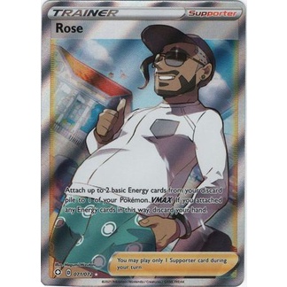 Pokemon TCG Pokemon Card: Rose - 71/72 - Full Art Ultra Rare - 100% ...