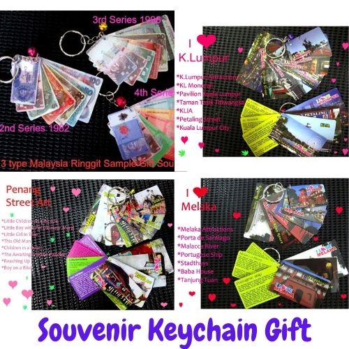 1set Souvenir Keychain Gift Penang Street Art Kuala Lumpur Melaka ...