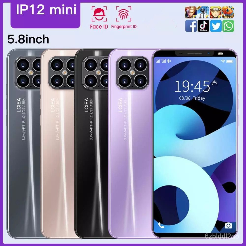2020 NEW IP12 MINI Smartphone FullScreen 8-core 3+32 GB Android 10 ...