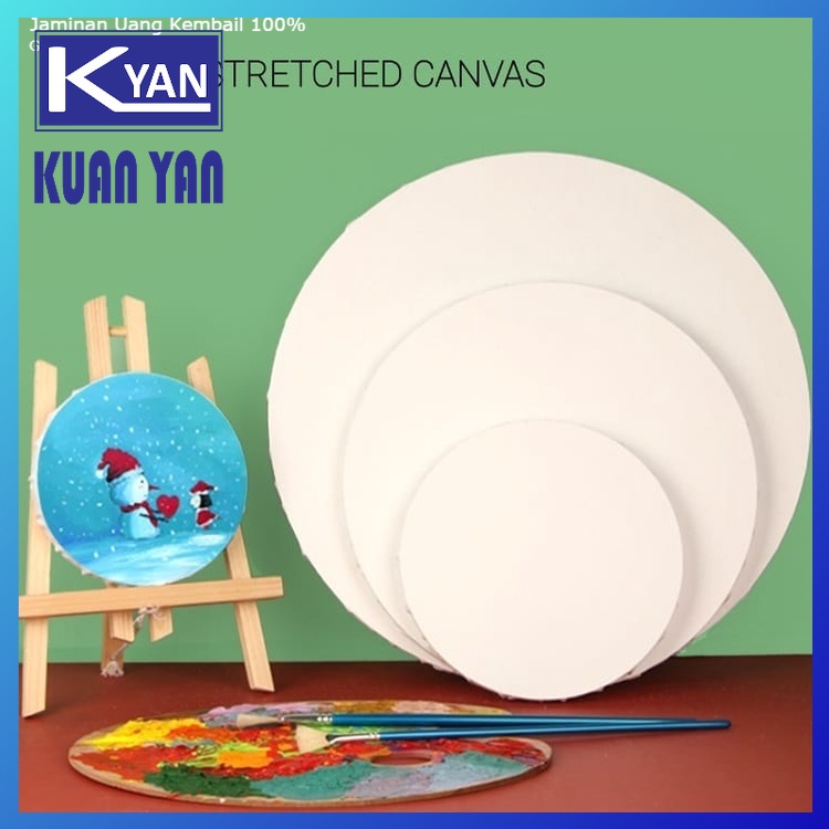 [KUAN YAN] ROUND CANVAS BOARD FRAME FOR ART STRETCH CANVAS FOR PAINTING ...