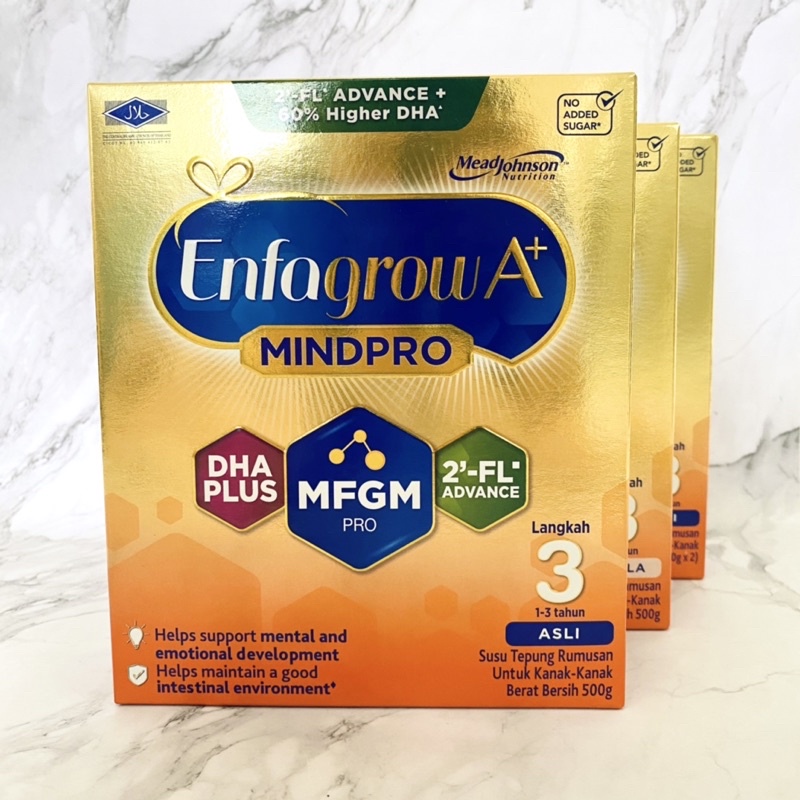 Enfagrow A+ MindPro 2'-FL Step 3 Original / Vanilla - 500g / 1160g(Milk Formula Powder) | Shopee ...