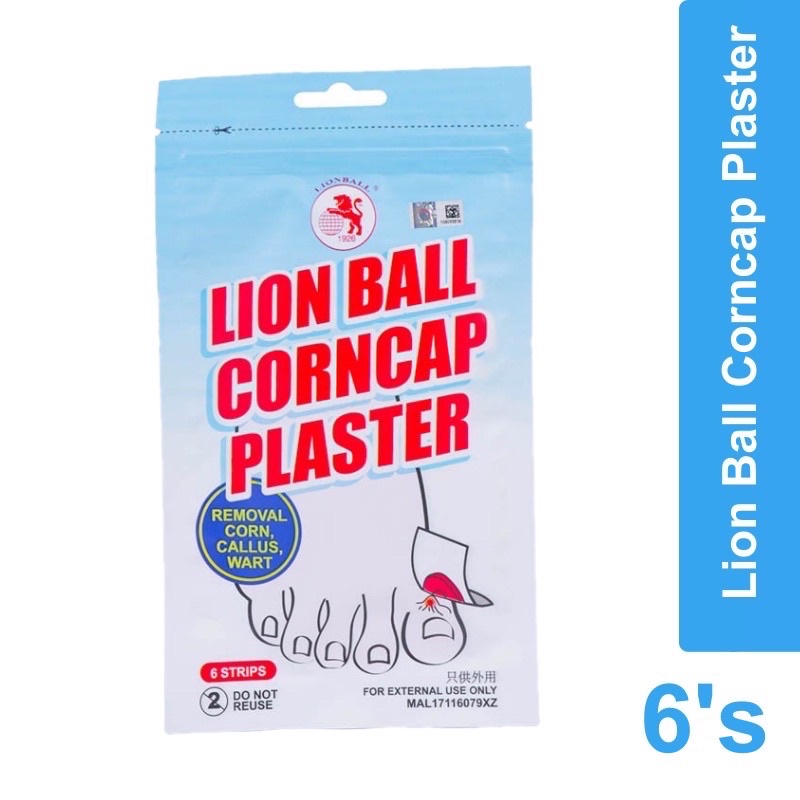 Lion Ball Corncap Plaster 狮球牌 鸡眼贴 6‘s Removal Corn Callus Wart | Shopee ...
