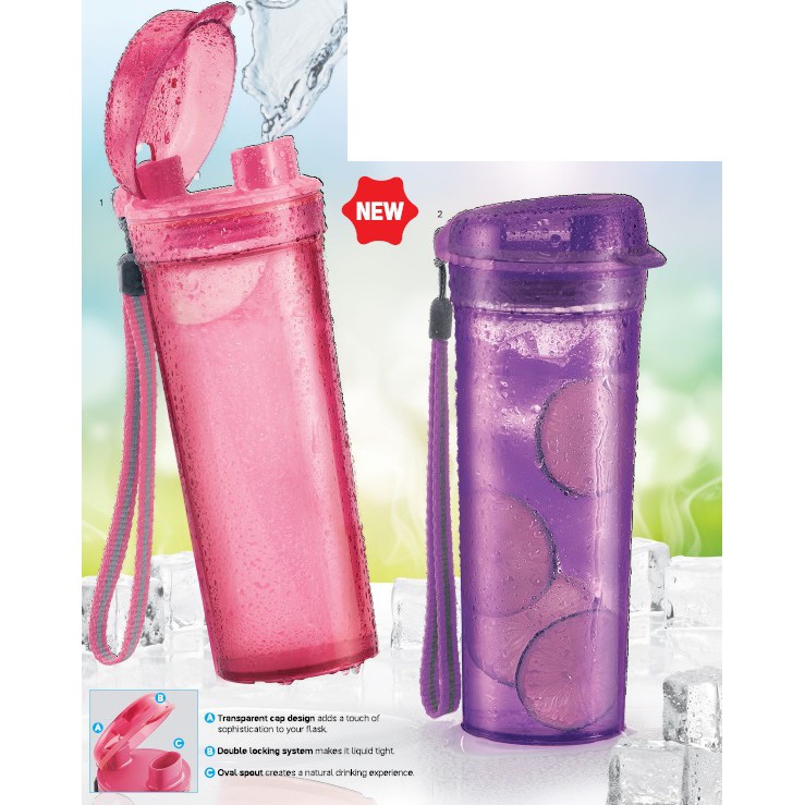 Tupperware Crystal Drinking Flask 400ml. | Shopee Malaysia