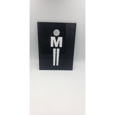 Acrylic Toilet Sign symbol di-cut Embossed Split Male Female Splitter ...