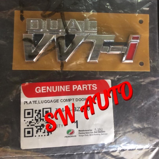Perodua rear emblem word DUAL VVT-i | Shopee Malaysia