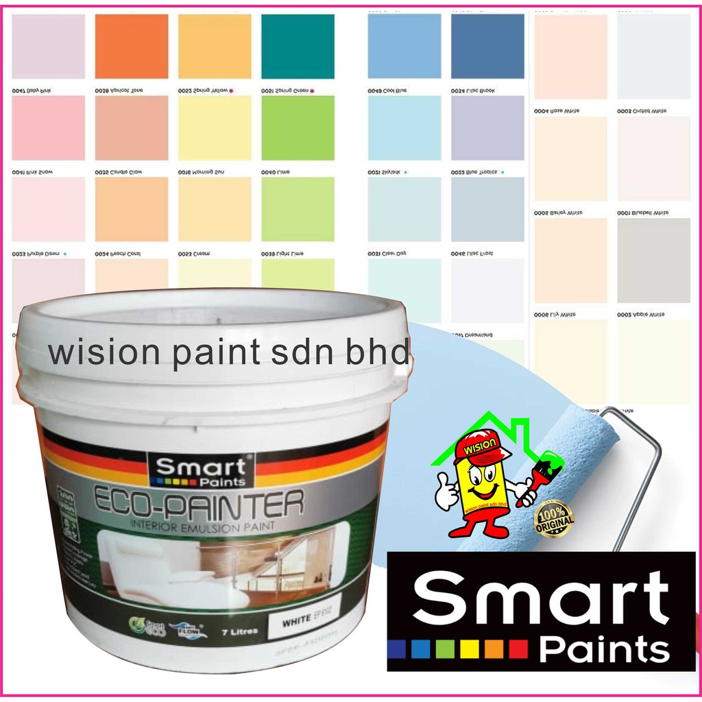 ( 7 LITER ) SMART PAINT ( ECO-PAINTER ) INTERIOR EMULSION PAINT / CAT DALAM MATT / ECO SMART ...
