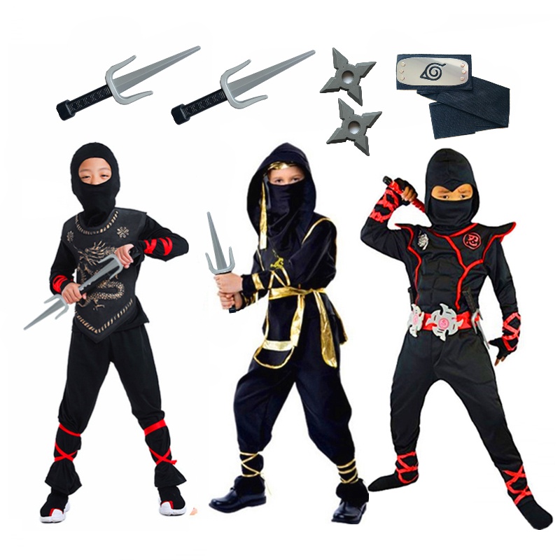Naruto baju baby boy Ninja Cosplay Costume Boys Kids Anime Assassin ...