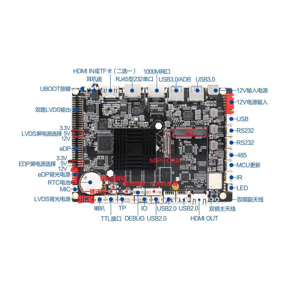 RK3399E Rockchip 3399 Arm board/raspberry equal board/ Android board ...