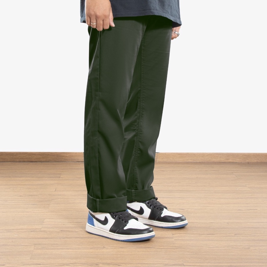 Roofwell - Loki Army | Chino Straight Fit | Long Drill Chino Pants ...