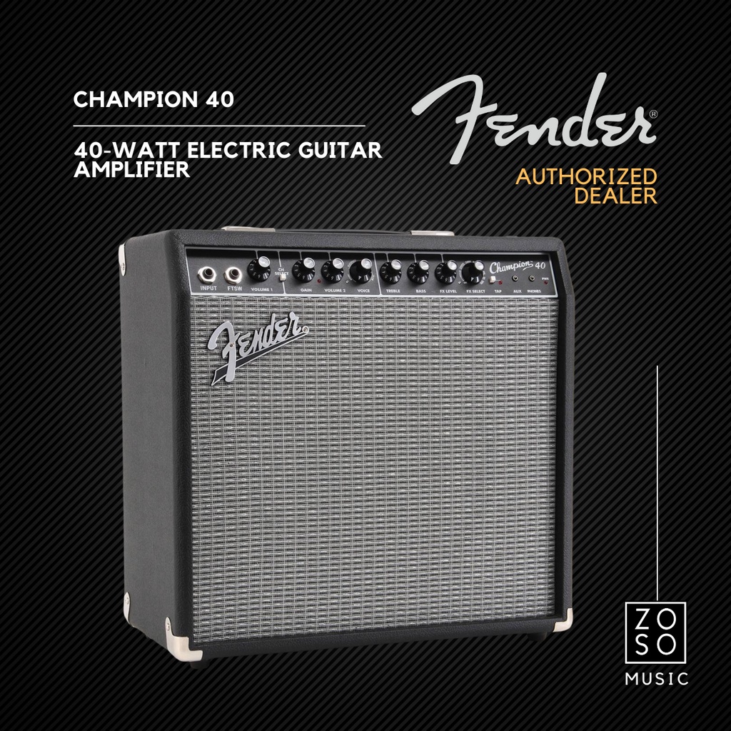 FENDER CHAMPION 40 WATT 1x12'' GUITAR COMBO AMP (CHAMPION-40/CHAMPION40 ...