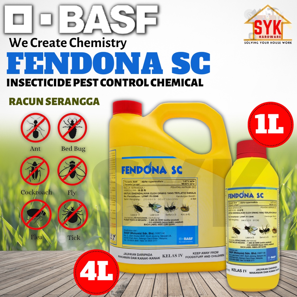 SYK BASF FENDONA SC (1L/4L) Agriculture Insecticide Control Chemical ...