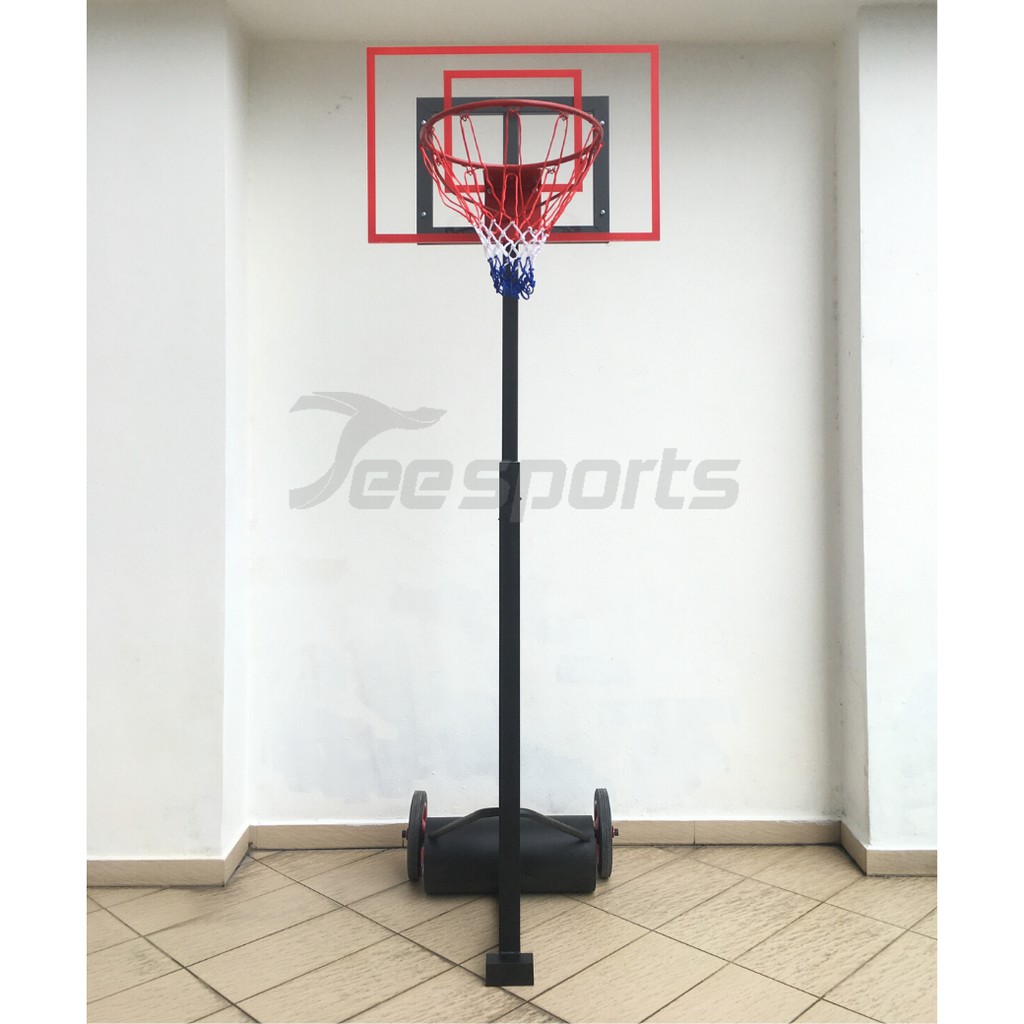 Portable Basketball Post 2' x 3' Acrylic Board with Round Weight - Home ...