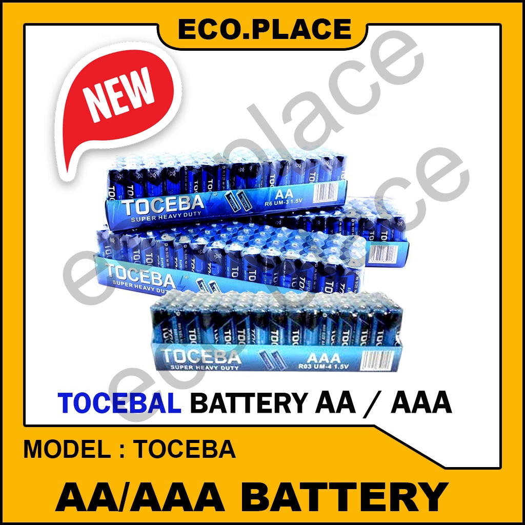 TOCEBA SUPER HEAVY DUTY AA/AAA BATTERY (4PCS/60PCS) | Shopee Malaysia