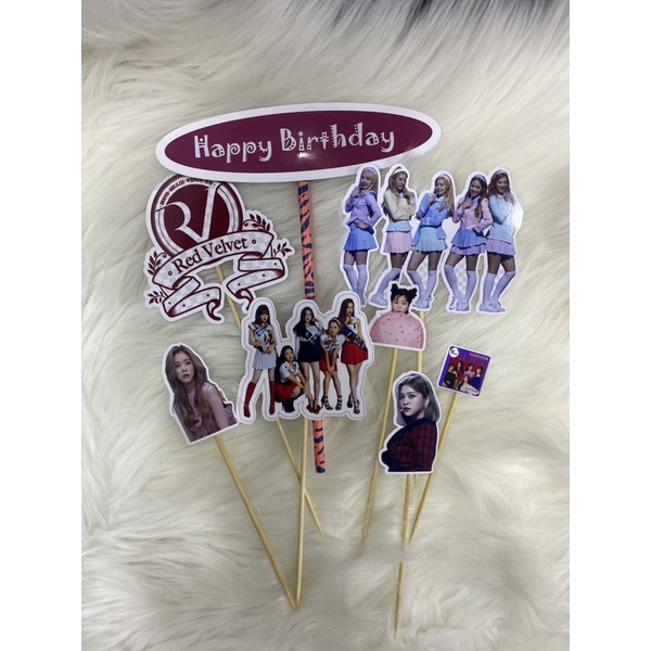Red Velvet korean topper cake/topper/deco | Shopee Malaysia