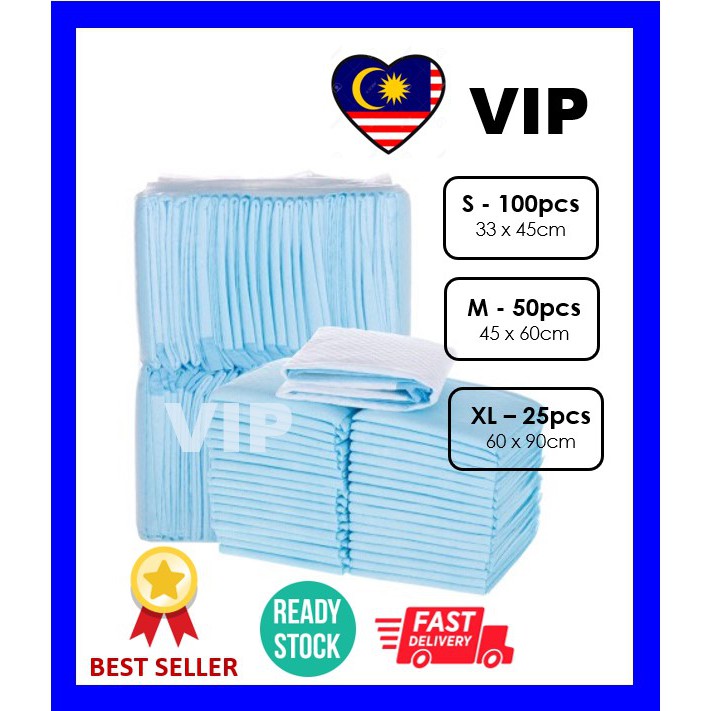 VIP Wee Wee Pad Ultra 1.8KG Pee Pad Pet Pad Pet Sheet Dog Cat Rabbit ...
