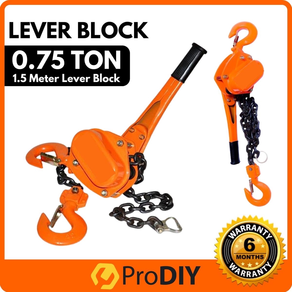 0.75 Ton x 1.5m Lever Block Chain Hoist Hand Operated Lever block ...