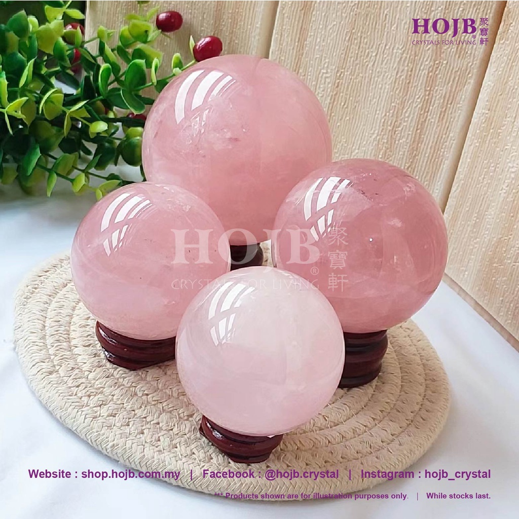 HOJB High Grade Brazilian Rose Quartz "Love Stone" Crystal Ball 55-75mm ...