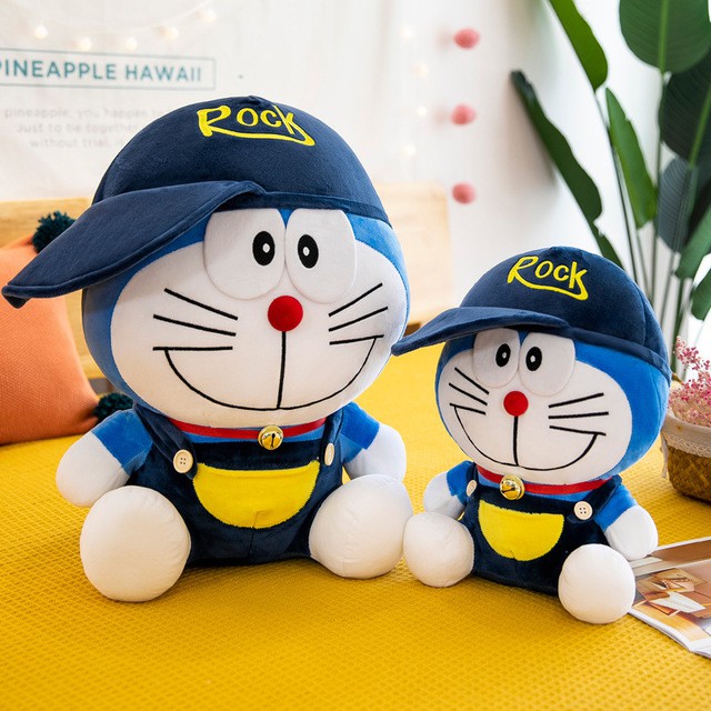 Creative Soft Cute Plushie Stuffed Toys Hooded Doraemon Toys Cartoon ...