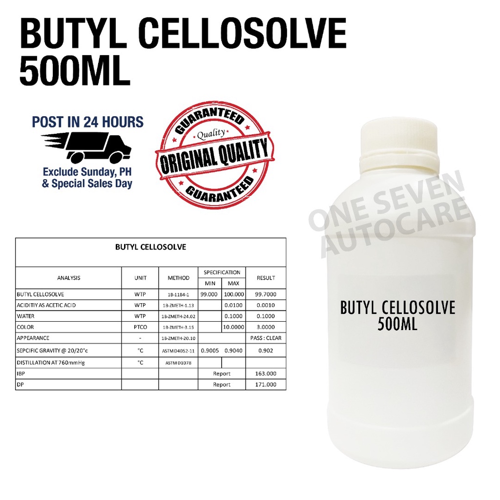 BUTYL CELLOSOLVE-Ethylene Glycol Butyl Ether 1 Litre | Shopee Malaysia