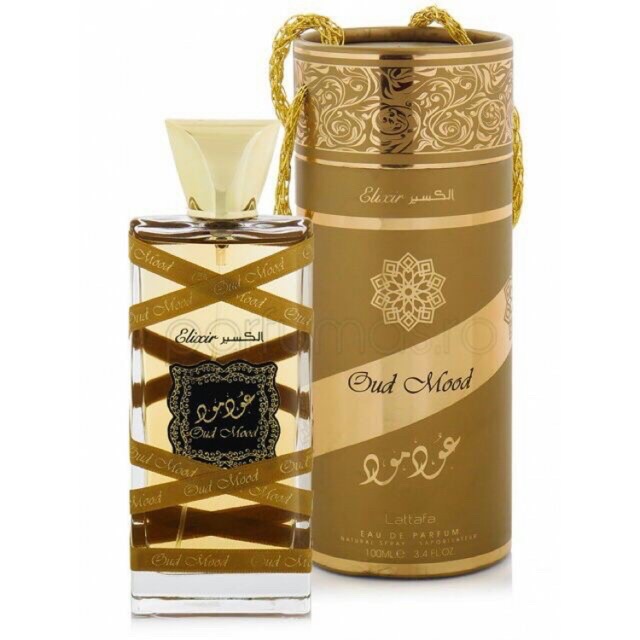 HOT SALE_Oud mood Elixir gold lattafa original perfume lattafa arab for woman EDP 100 ml(READY ...