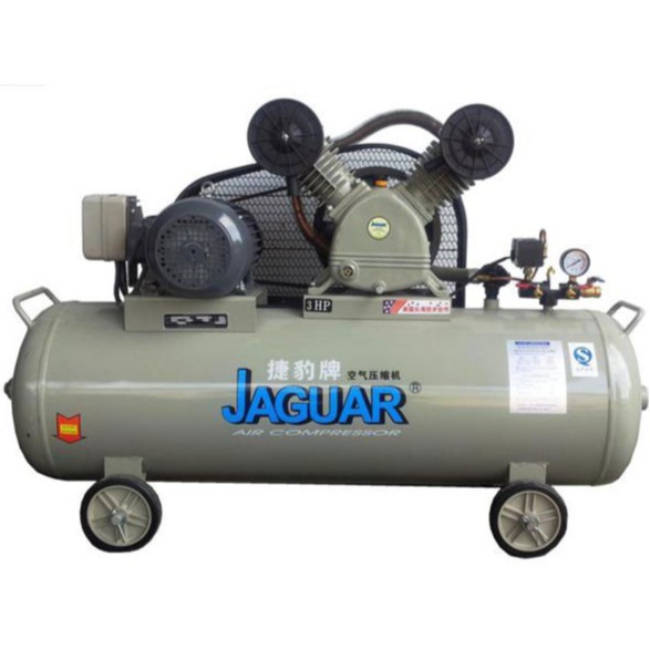 Jaguar 3HP Air Compressor Horizontal RV80 8 Bar 160L Tank Single Phase ...