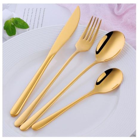 4 in 1 Spoon Knife Set Poon Fork Set Spoon Set Tablespoon Serving ...