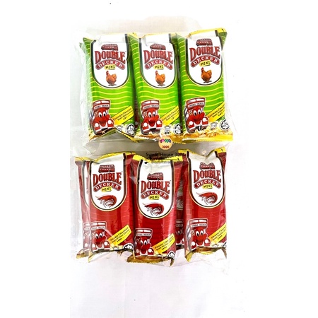 Double Decker Mini Crackers 10gm x 6pkt Prawn Chicken Snacks Makanan ...