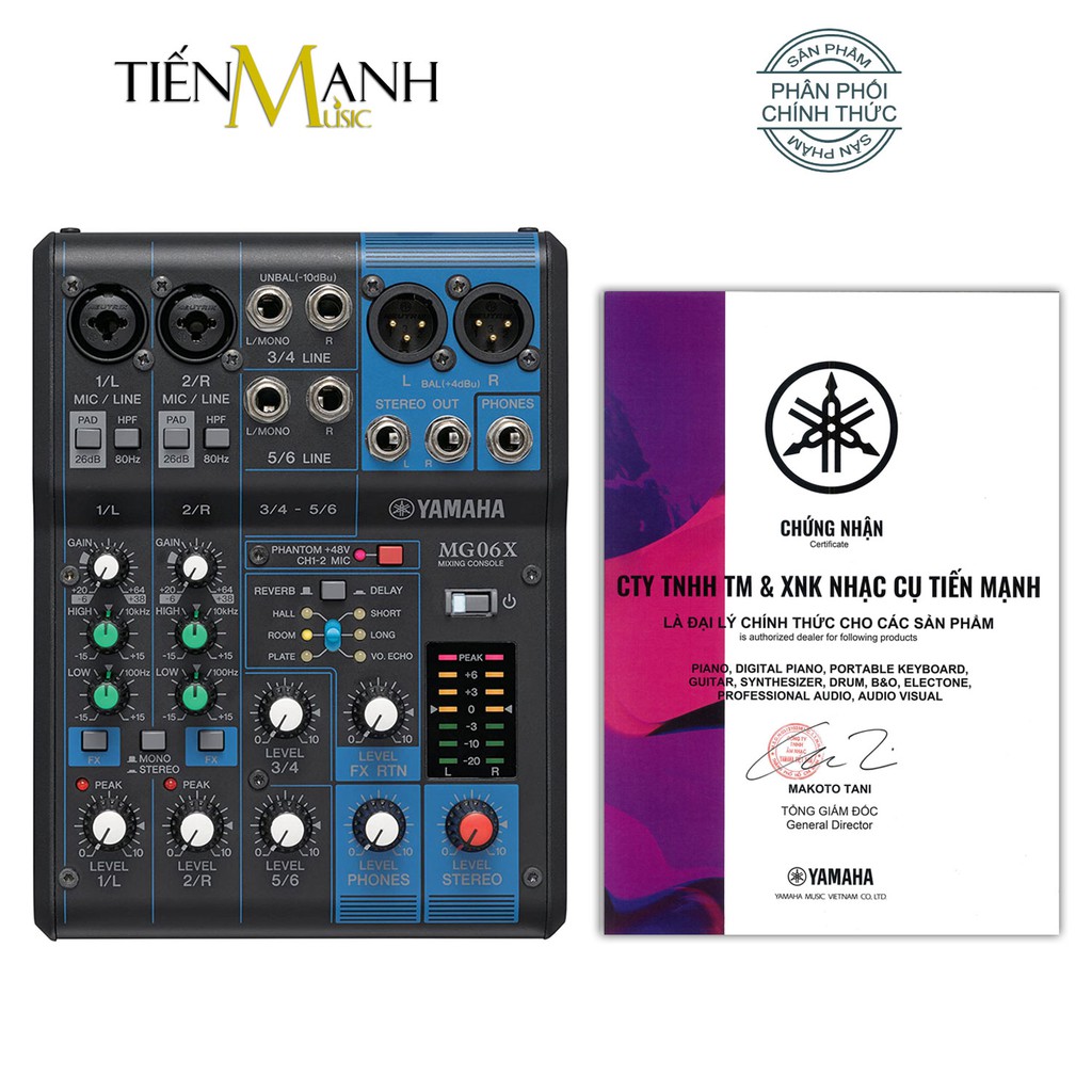 [Genuine] Yamaha MG06X Mixer - Mini Mixer 6 Input Compact Stereo Mixing ...