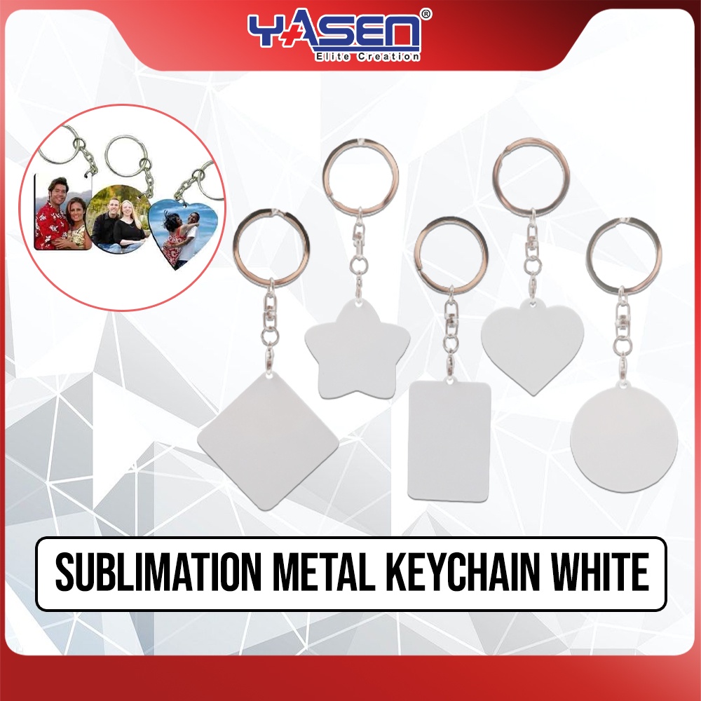 Sublimation Metal Keychain White | Shopee Malaysia
