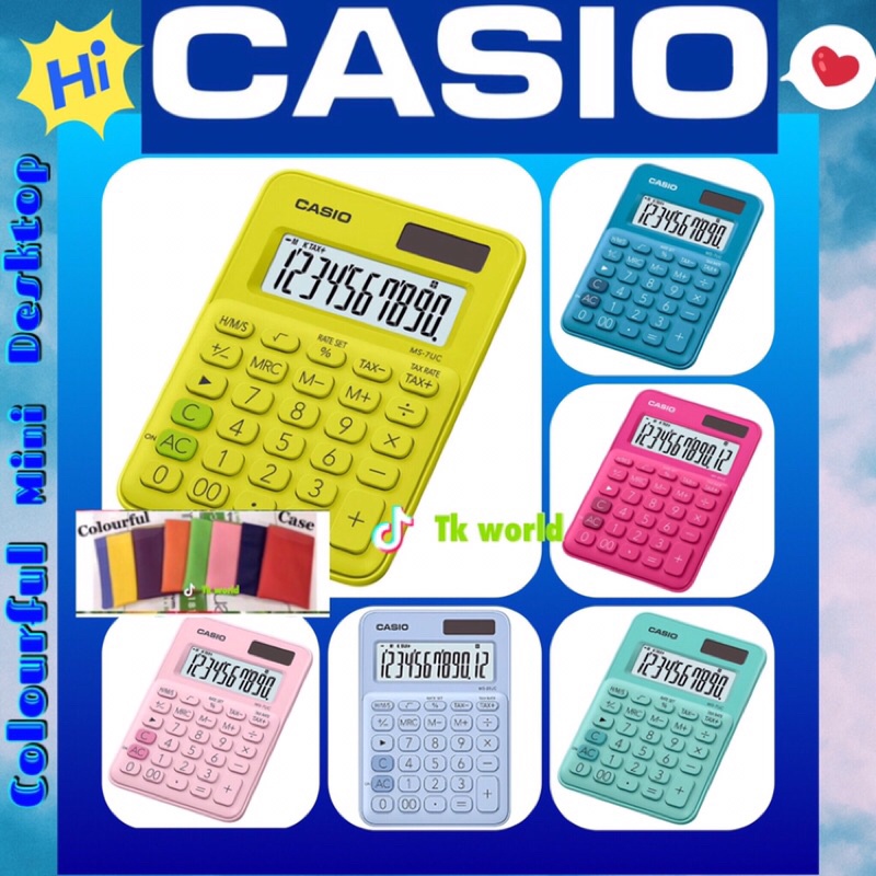 Casio MS-7UC Mini desktop Colourful calculator | Shopee Malaysia