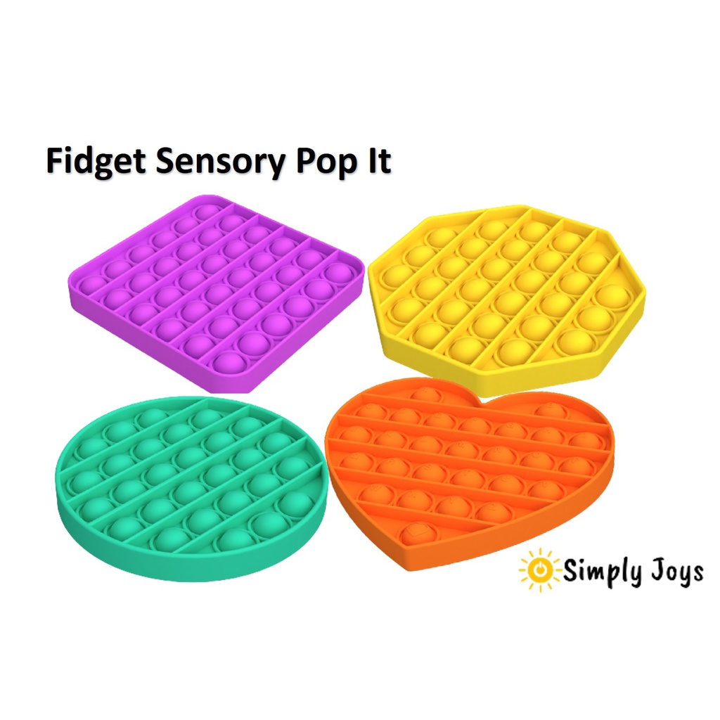 Fidget Sensory Bubbles Pop It Toy for Mind Relax Sensory Educational ...