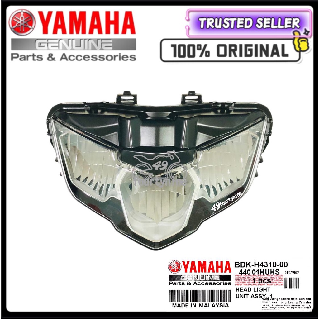 100% ORIGINAL LC135 V8 LC135 FI Y15ZR V2 Y15V2 HEAD LIGHT HEAD LAMP LAMPU DEPAN HEADLIGHT BDK ...