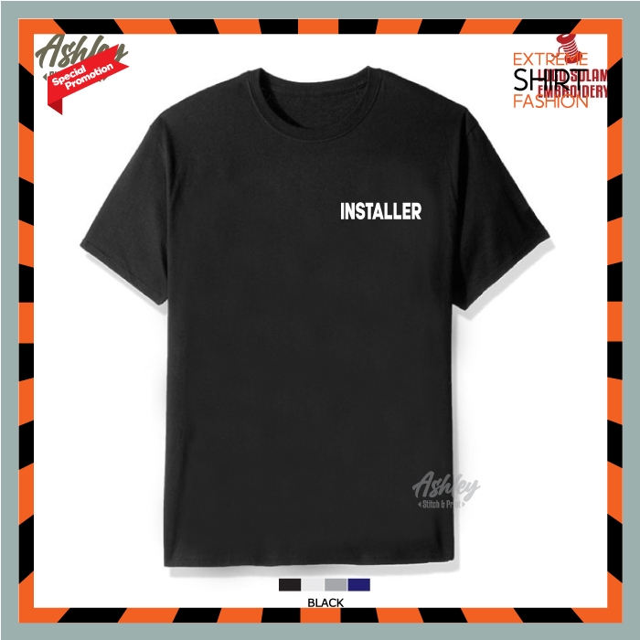 T Shirt Round Neck Installer Repair Work Event Baju Lelaki Office ...