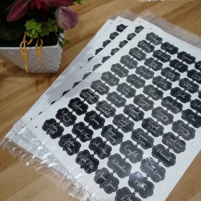 STICKER DAPUR 165 PCS | Shopee Malaysia