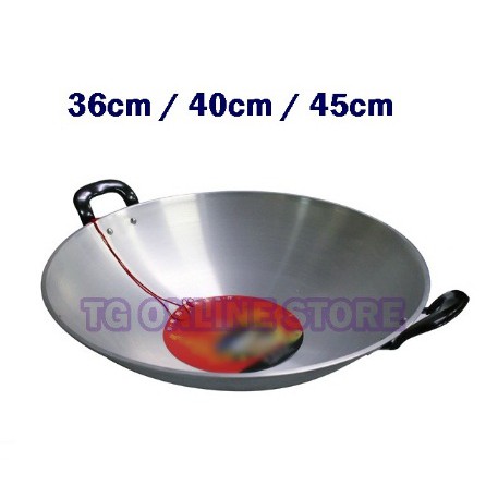 Double Handle Alloy Wok / Cooking pan / Fry Pan / Taiwan Wok / Kuali ...