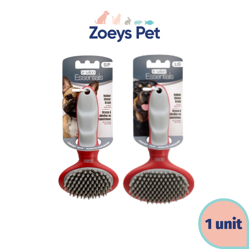 Le Salon Essential Dog Rubber Slicker Brush (Small/Large) | Shopee Malaysia