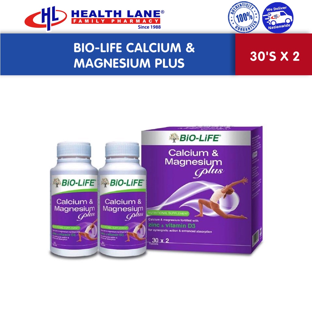 Bio-Life Calcium & Magnesium Plus (30's x 2) | Shopee Malaysia