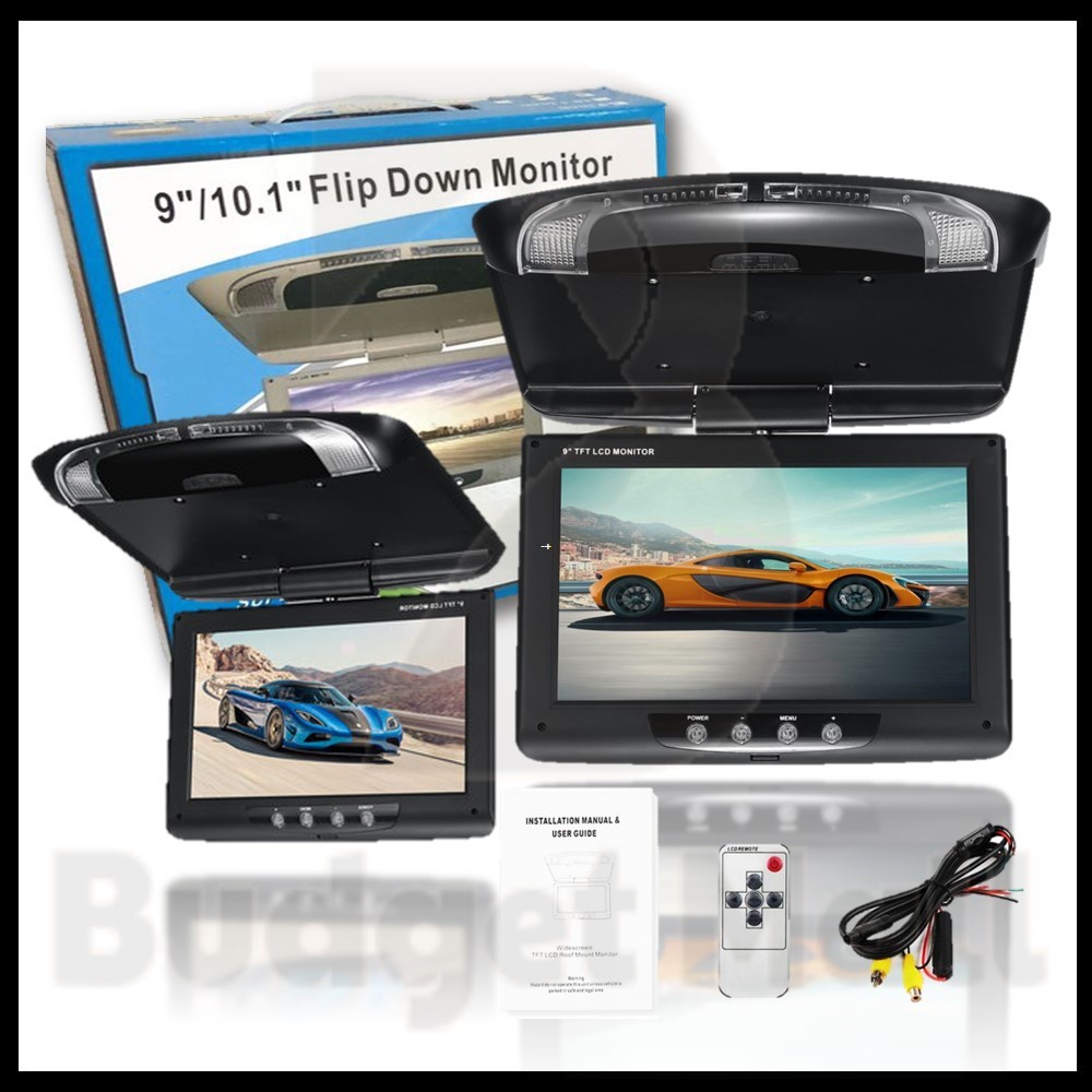 Car Roof Monitor Car TV Car 9" Super Slim Full HD Flip down Roof ...