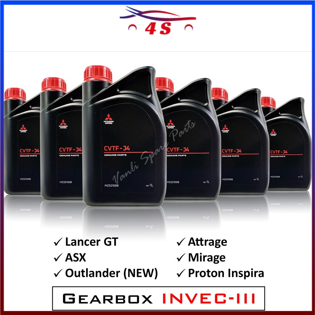 Mitsubishi Genuine CVT J4 Auto Transmission Oil 1 Liter - MZ321008 ...