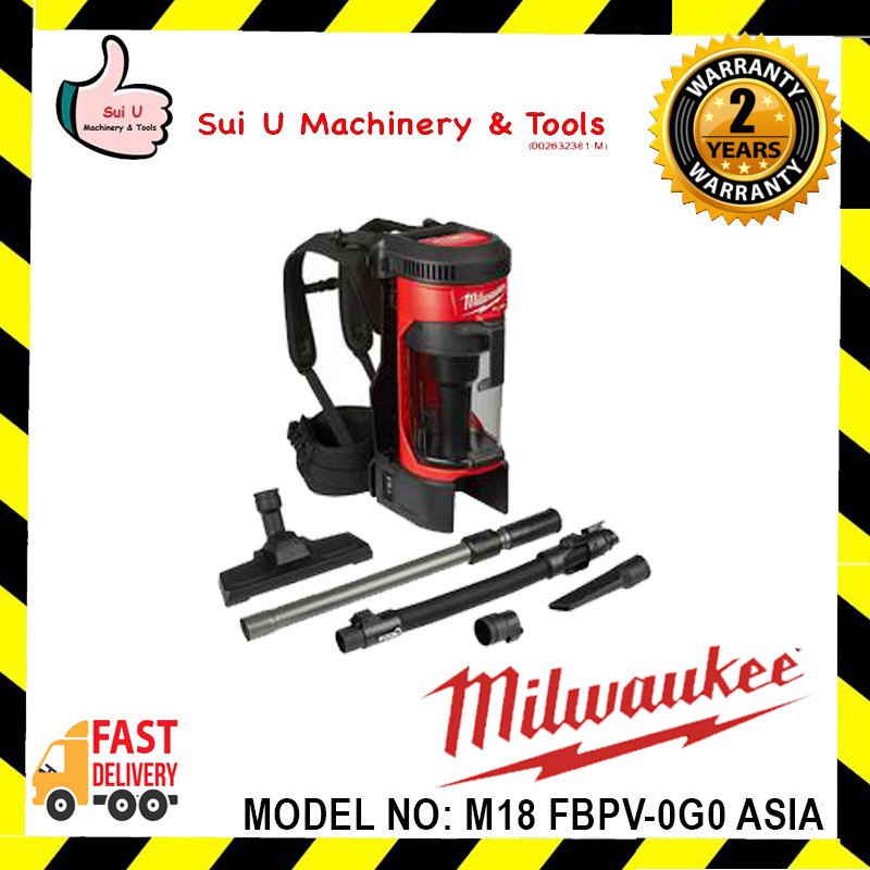 MILWAUKEE M18 FBPV-0G0 ASIA / FBPV-501B FUEL Backpack Vacuum with HEPA ...