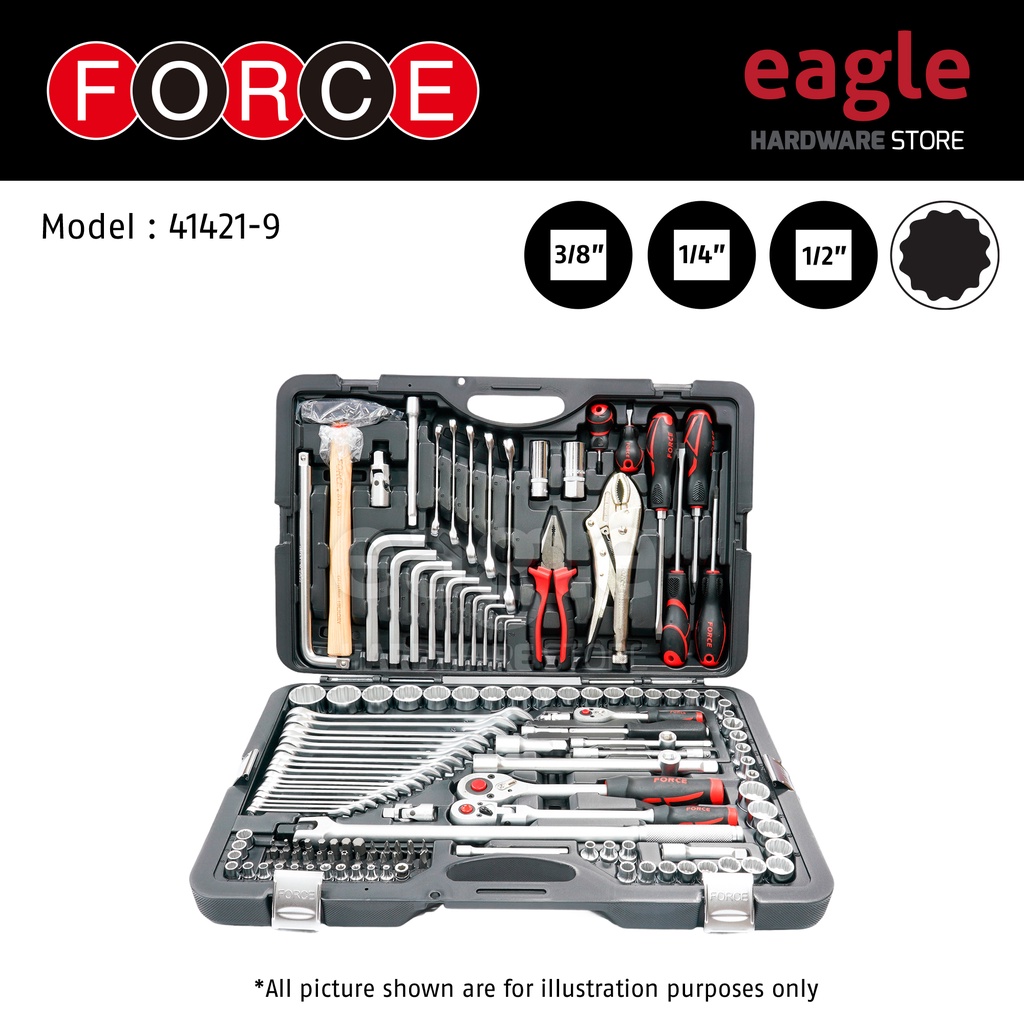 Force 41421-9 142 Pcs Combination & Socket Set | Shopee Malaysia