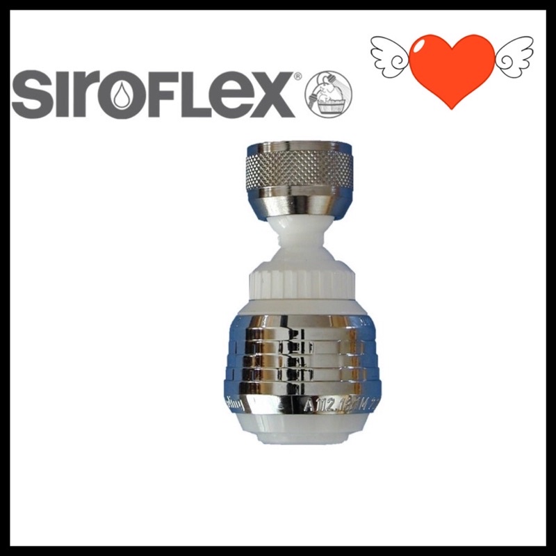 Siroflex - White Deluxe Double Swivel Sprayers Chrome/ 360 Degree ...