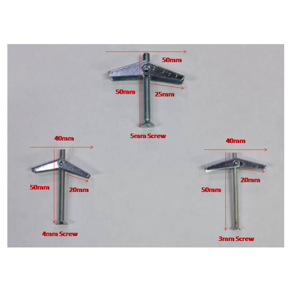 Butterfly Steel Toggle/Butterfly Wall plug/Toggle Anchor/Partition Wall ...