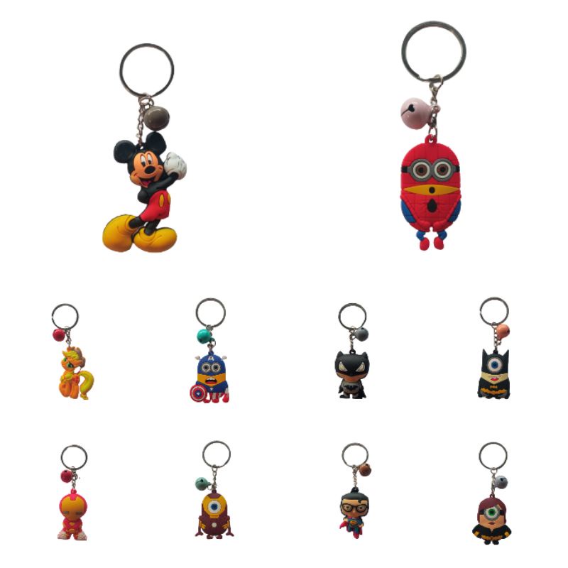 MAGNOLIA Cartoon Keychain | Minion | Batman | Captain America ...