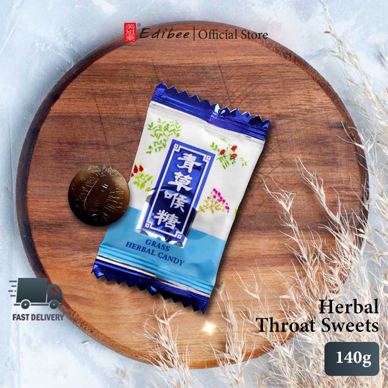 Edibee Green Herbal Throat Sweets Candy-Taiwanese (140g) Taiwan Snack ...