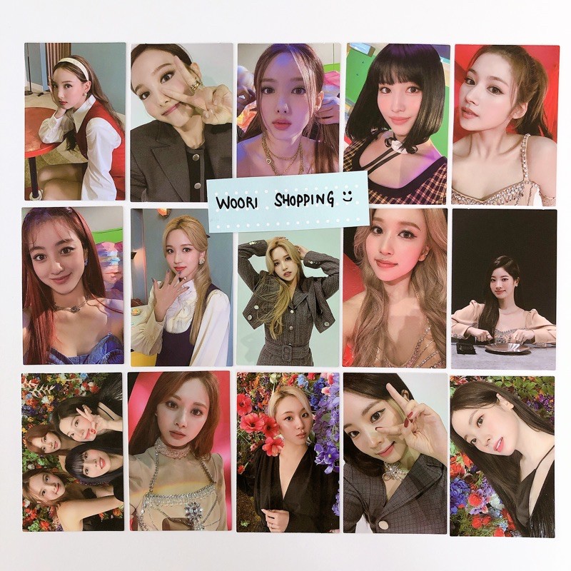 TWICE Eyes Wide Open Official Photocard ( Nayeon Momo Sana Mina Jihyo Dahyun Chaeyoung Tzuyu ...