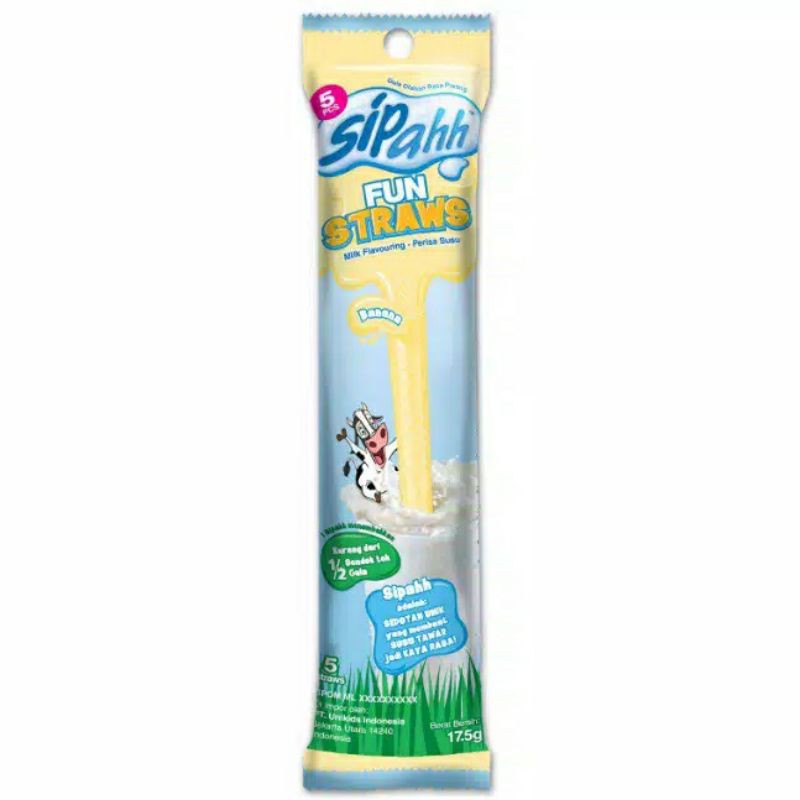 Sipahh Fun Straw pack 5's / unique Sipah flavored milk Straw | Shopee ...