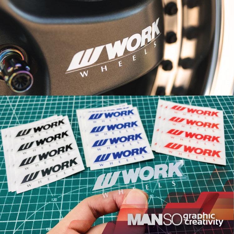 (One Set) WORK RIMS STICKER Rim Replacement Sticker | Shopee Malaysia